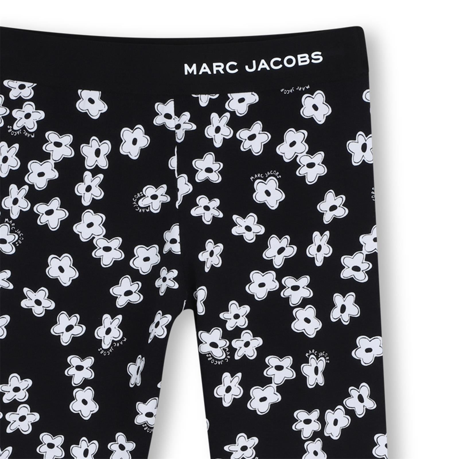 Home Marc Jacobs Girls Black Flower Leggings