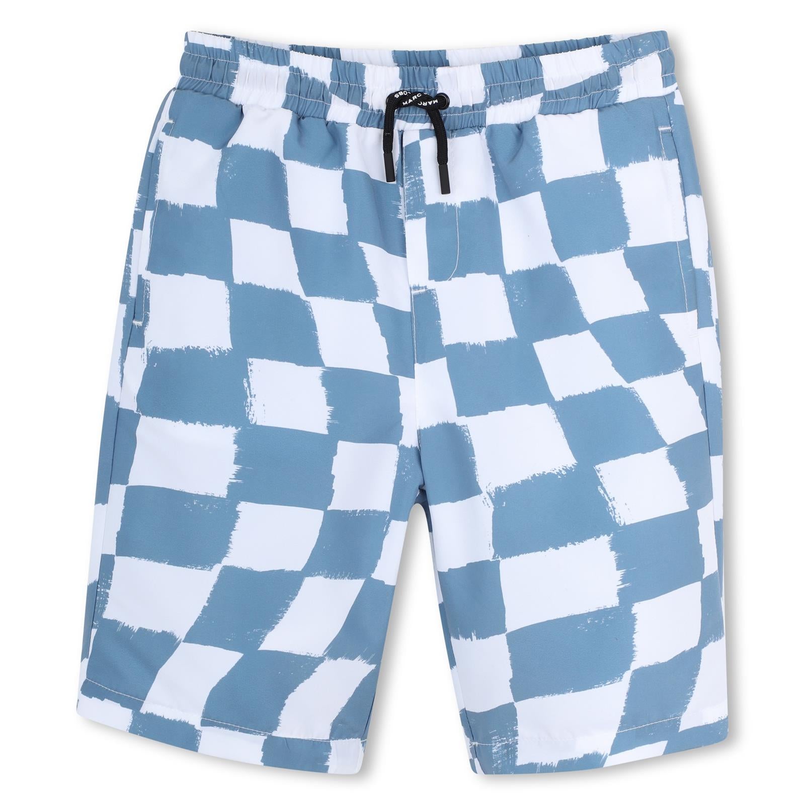 Home Marc Jacobs Boys Blue Checked Swim Shorts