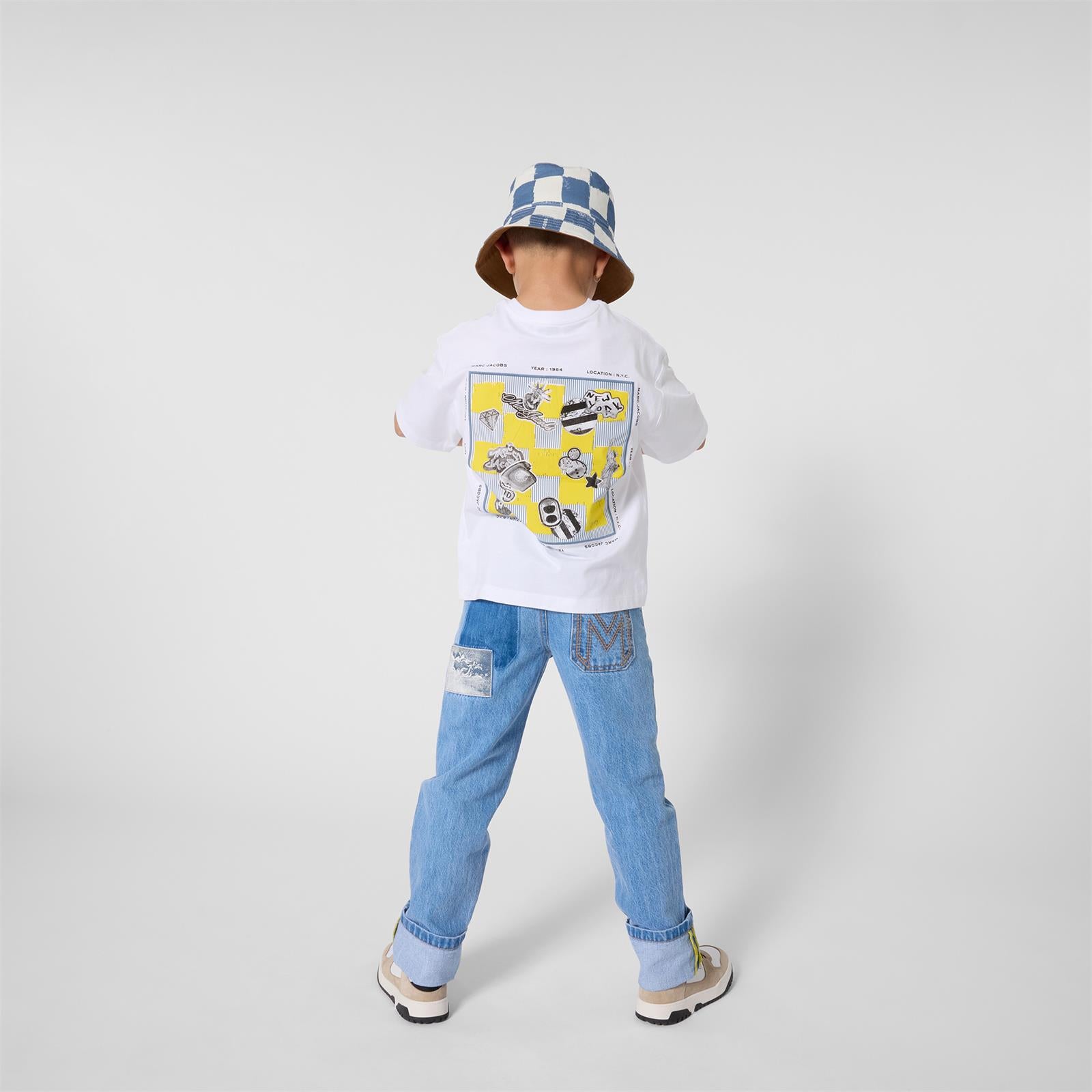 Boys Blue Reversible Bucket Hat